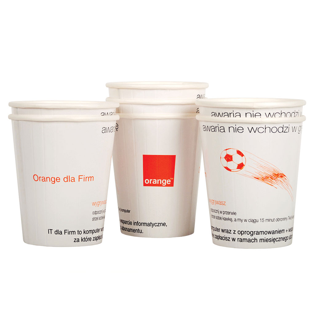 orange-paper-cups | UNICUP custom disposable paper cups.