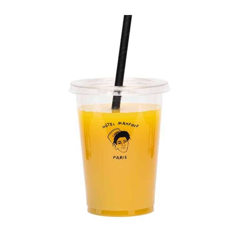 Customized printed smoothie plastic cups 30cl – 12 oz