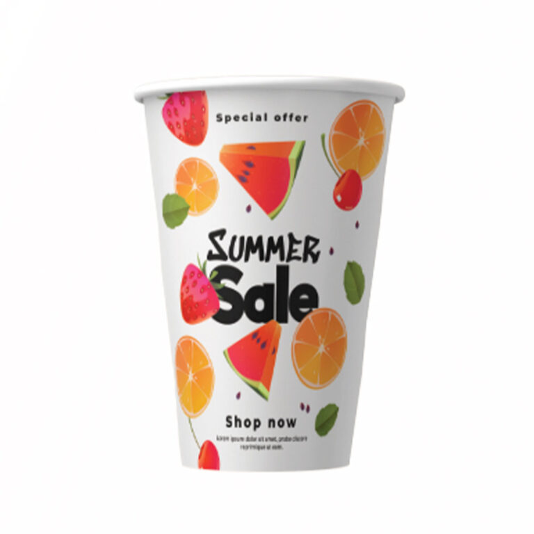 Custom printed paper cups with logo 7 oz EXPRESS Plastic free | UNICUP ...